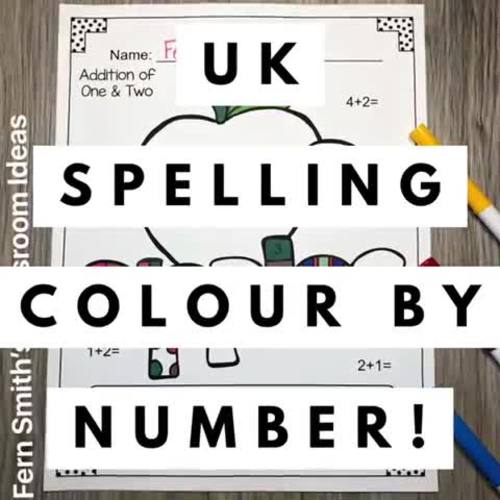 Fall Apples Colour By Number Addition UK Version | TPT