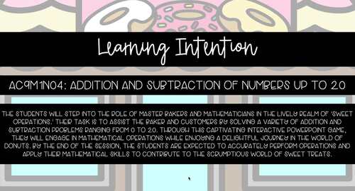 Sweet Operations | Addition and Subtraction 1-20 | Interactive PowerPoint
