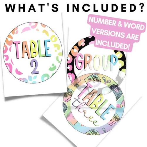 Hey Lisa! Bright & Happy Table Numbers | Editable | *NEW | TPT