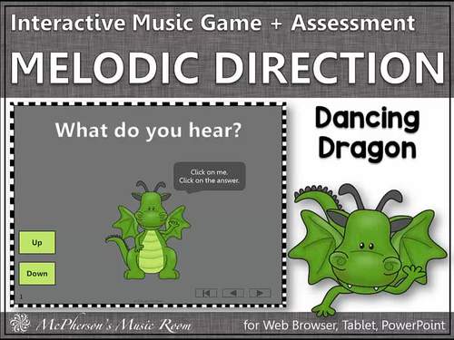 Melodic Direction: Up or Down ~ Interactive Music Game + Assessment ...