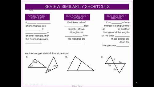 Geometry PowerPoint | Similarity Proofs by Kacie Travis | TPT