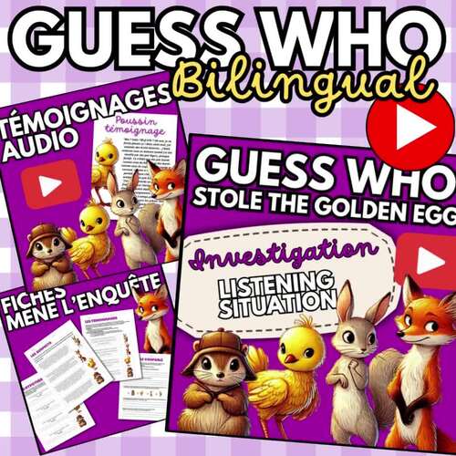 Easter Pâques Listening Comprehension | Guess Who & Guess How Mystery ...