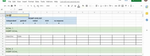 Editable IEP Goal and Objective Data Collection Form | TPT