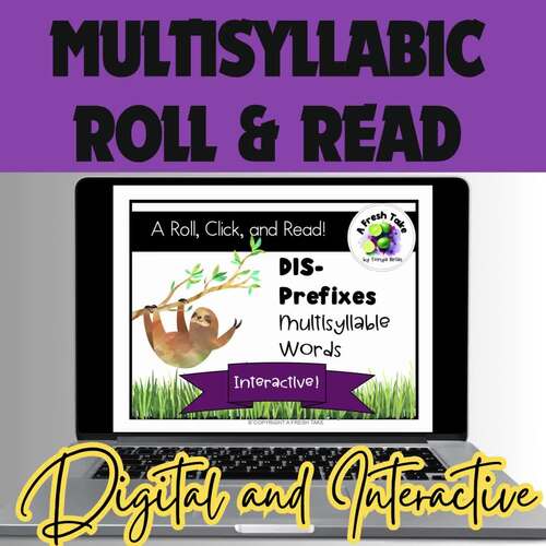 Digital Roll & Read Multisyllabic Words Sentences |Phonics Game| DIS ...
