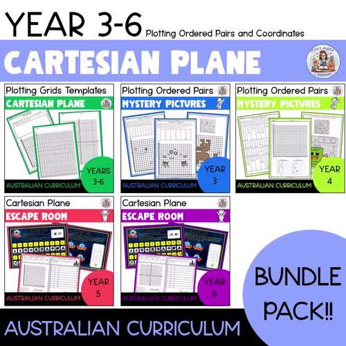 Cartesian Plane Bundle for Grade 3 to 6 by Mimi's Aussie Classroom