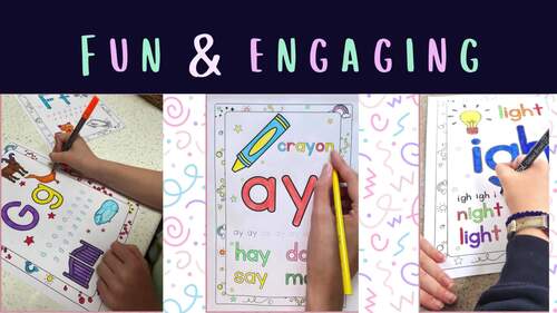 Phonics tracing and coloring sheets | long and short vowel sounds ...