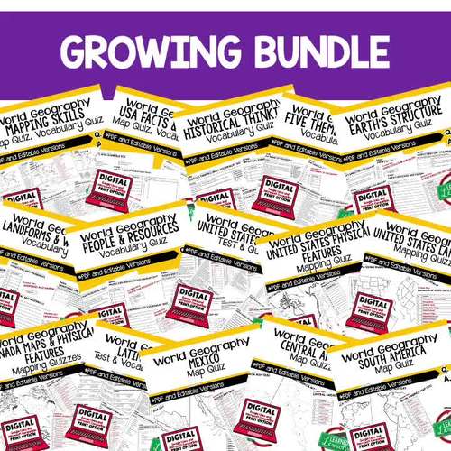 Canada Map Quizzes Geography Assessment, GOOGLE FORM by Learned Lessons LLC