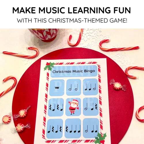 Printable Christmas Music Bingo Game, Christmas Music Activity ...
