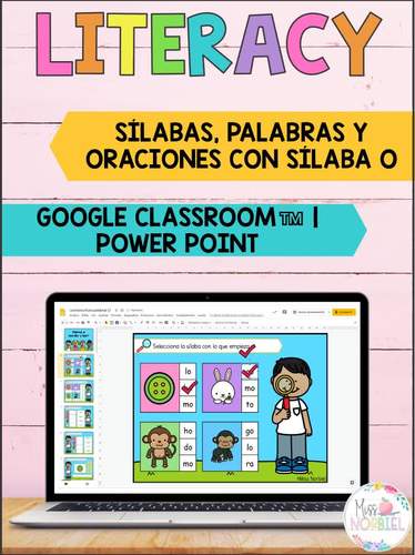 Literacy in Spanish Google Classroom ™ centros de lectoescritura (Digital)
