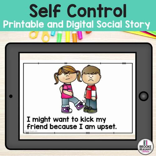 Social Story: Self Control with Visual Supports and Activity by Brooke ...