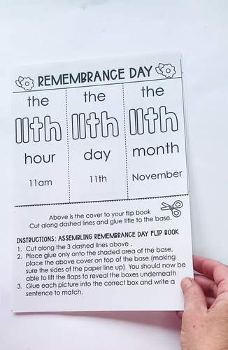 Remembrance Day Flip Book by Kindergarten Matters | TpT