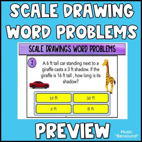 Scale Drawings Proportions Word Problems Boom Cards Self Grading Task Cards