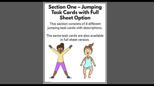 Jumping and Trampoline Jumping Task Cards - Edit Text Option by Pink ...