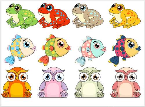Animal Clipart Set 3, Cute Cartoon Animals, Editable Vector, Teacher ...