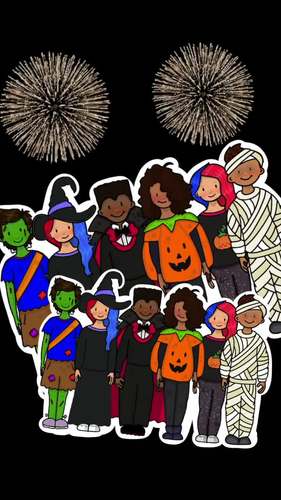 Halloween - Digital Stickers - Reward and Praise by Katqat Resources
