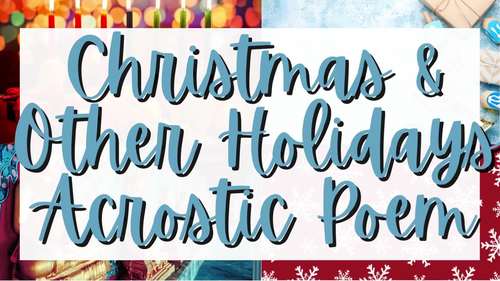Middle School English ELA | Christmas Writing Activity: Acrostic Poem