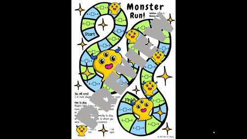 Monster Addition and Subtraction Number Facts Math Games | Fact Fluency ...