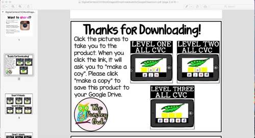 Google Classroom CVC Activity **GROWING** Bundle - Digital Centers