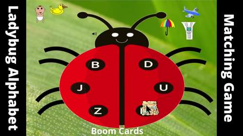 Ladybug Alphabet Matching Game Boom Cards by Teacher's Pride | TPT