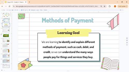 Grade 4 - Financial Literacy Unit - Google Lesson Slides - Ontario Math