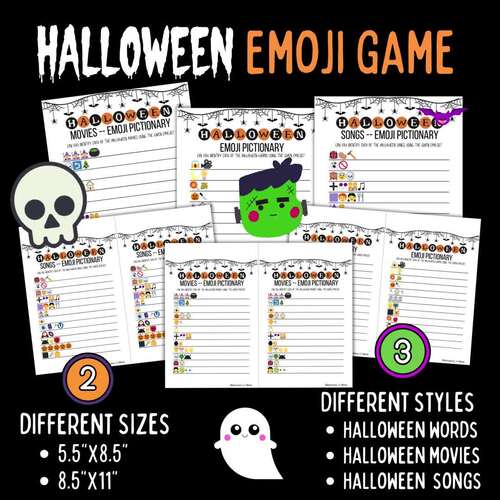 Halloween Emoji Game: Printable Halloween Party Games | Class Parties ...