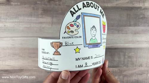 All About Me Hat Craft - Back To School Headband - Coloring Paper Crown