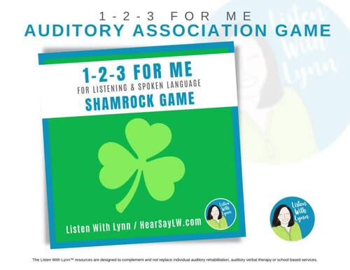 St. Patrick's Auditory Association Category Shamrock Game DHH Hearing Loss