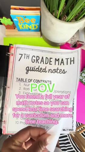 7th Grade Math Guided Notes Full Year - 2023 Va Math SOLs | TPT