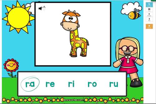 BOOM CARDS- Fonética Letra -r intermedia /r/ by mrscortes | TPT