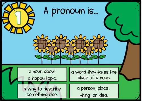 All about Pronouns Boom Cards™ Digital Task Cards by Mrs Stewart in 3rd