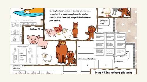 FRENCH Reading and Literacy Activities Gingerbread Man/Pain d'épices