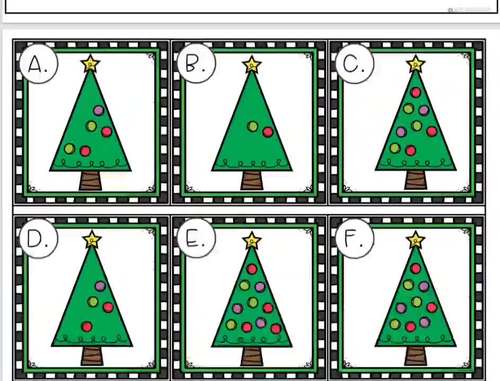 Holiday Christmas Count the Room Activity Math Center Write the room