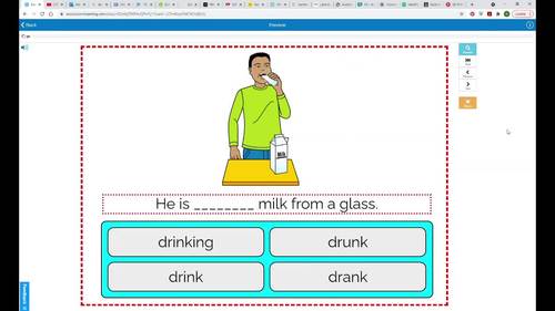 Identifying Correct Verb Tenses: Boom Cards by The Speech Ladder