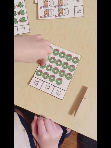 Christmas/December Count & Clip or Circle Preschool Math Activity ...