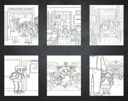 First Day of School Emotions Coloring Pages | SEL Back to School Activity