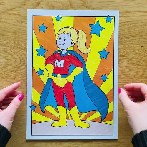 SUPERHEROINES - 13 Colouring Templates for Mother's Day by My Teaching ...