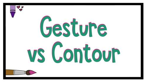 Glitch Art. Gesture Drawing and Contour Line Art Lesson with Video Demos