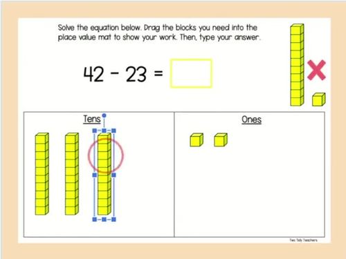 Adding and Subtracting within 100 on Google Slides | Distance Learning