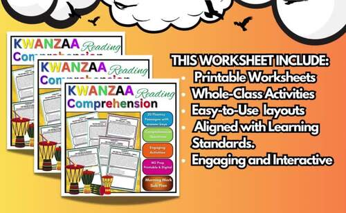Kwanzaa Reading Comprehension Passages Nonfiction 6th,7th,8th,9th