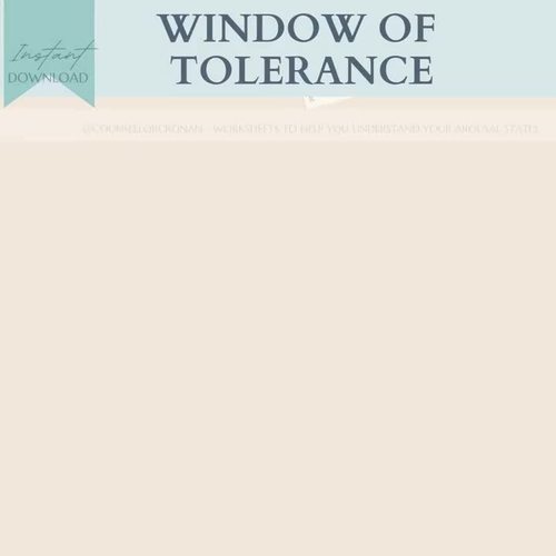 DBT, Window of tolerance, trauma, anxiety, coping skills, coping ...