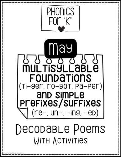 May Phonics Decodable Poems for 1st: Multisyllable Foundations, SoR aligned