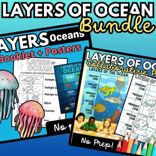 Layers of the Ocean | Ocean Zones Workbook & Collaborative Poster ...