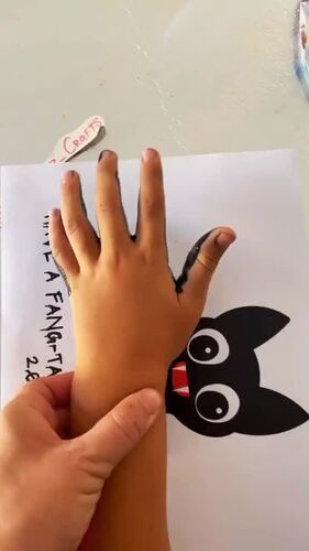 Halloween Bat Handprint Art | Halloween Craft by Mr Mintz Crafts