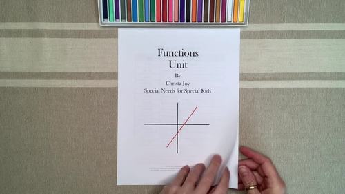 Introductory Functions & Linear Equations Unit for Special Ed with ...