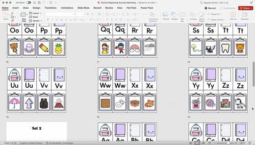 School Themed Beginning Sounds Match - Pre-K & Kindergarten Phonics Center