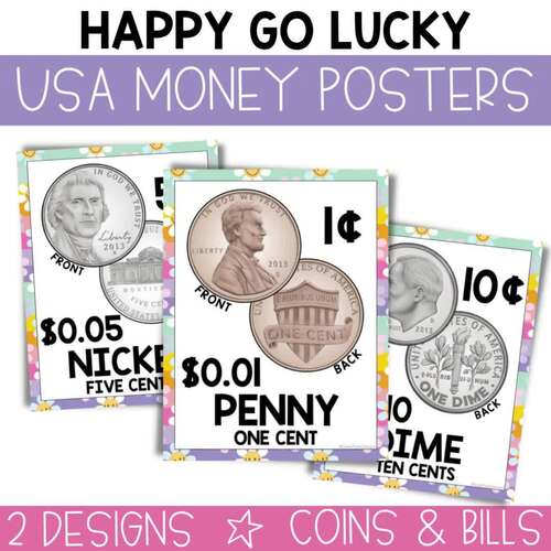 Money Posters / Learning Currency Posters / Coin &Bills Posters / Happy ...