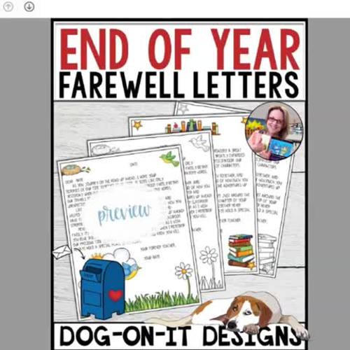 End of Year Letter from Teacher to Students and Parents | TPT