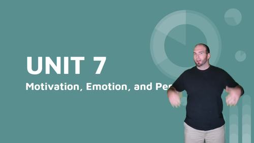 AP Psychology - Unit 7 - Motivation, Emotion and Personality - PowerPoint