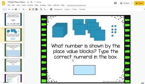 4 Digit Place Value [for Google Slides™] by Miss Fish | TPT