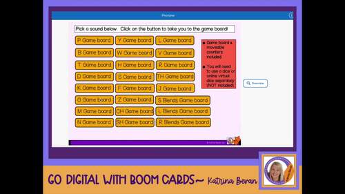 Boom™ Cards: Articulation Game Boards for speech therapy by Katrina Bevan